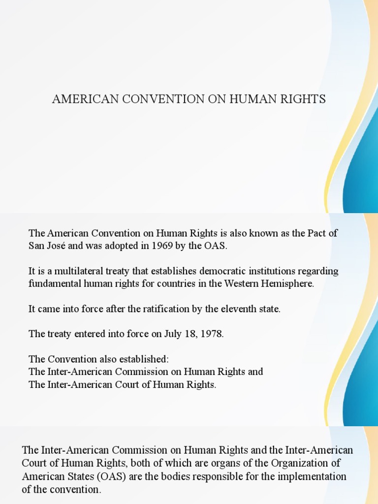 American Convention On Human Rights Pdf Human Rights Ethical