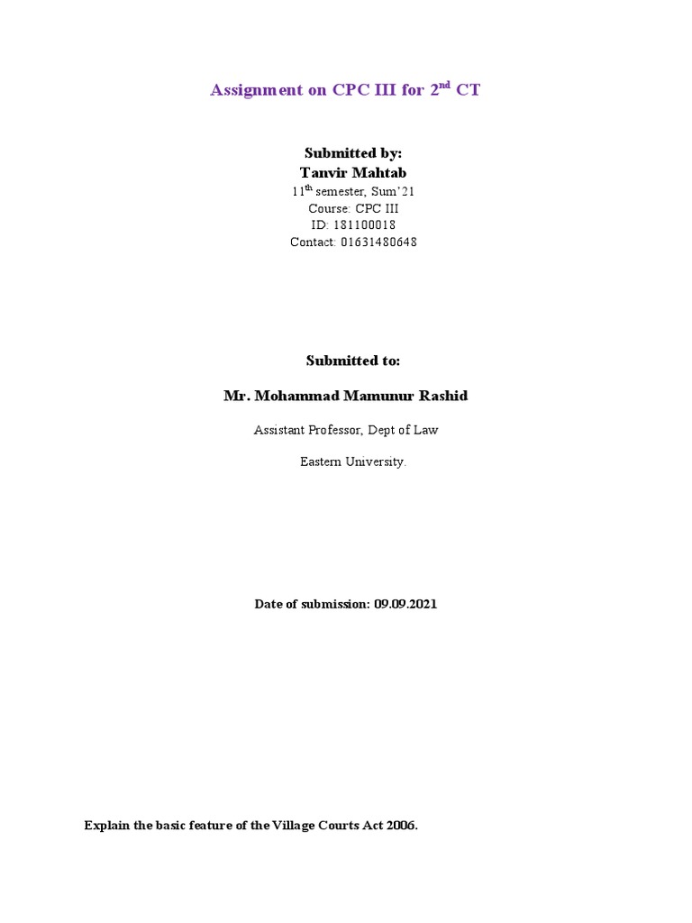 Overview of Village Courts Act 2006 | PDF | Lawsuit | Jurisdiction