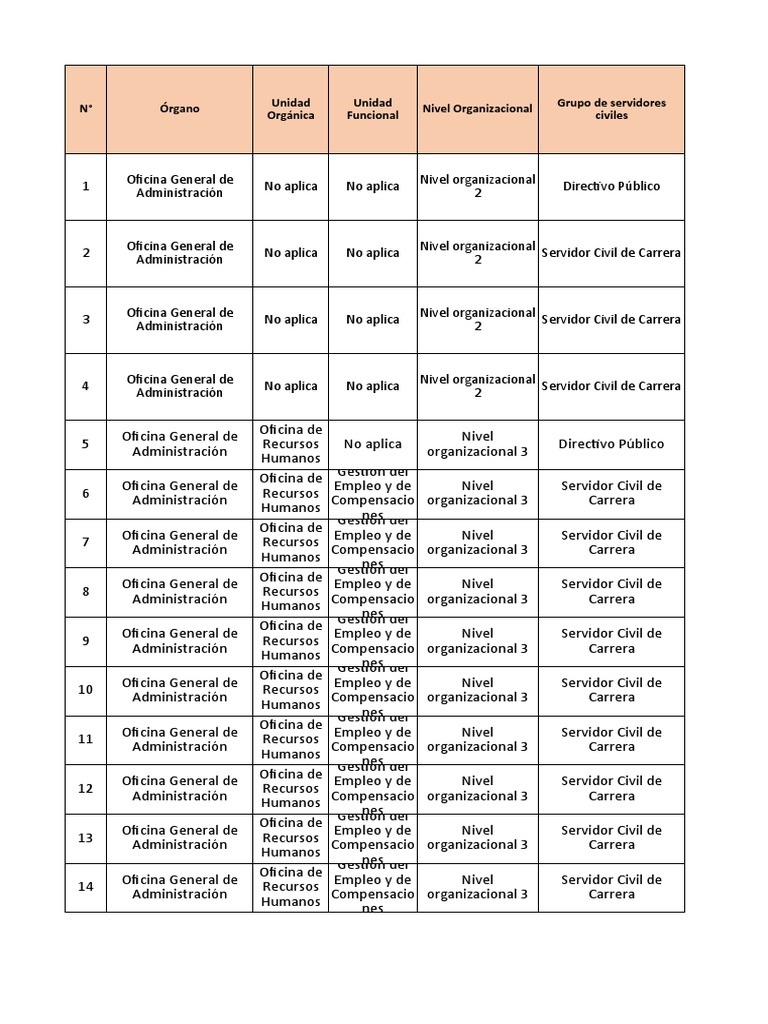 Matriz de Requisitos ROF 2019 | PDF | Gestión de recursos humanos | Responsabilidad