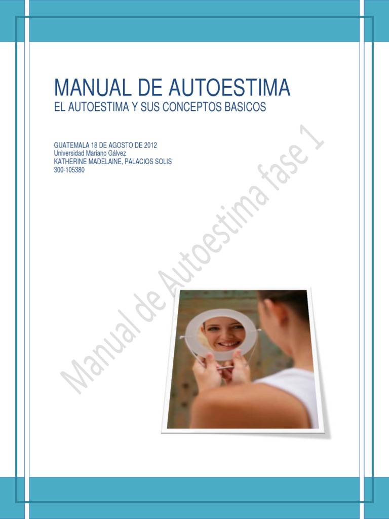 Manual de Autoestima | PDF | Autoestima | Ciencia cognitiva
