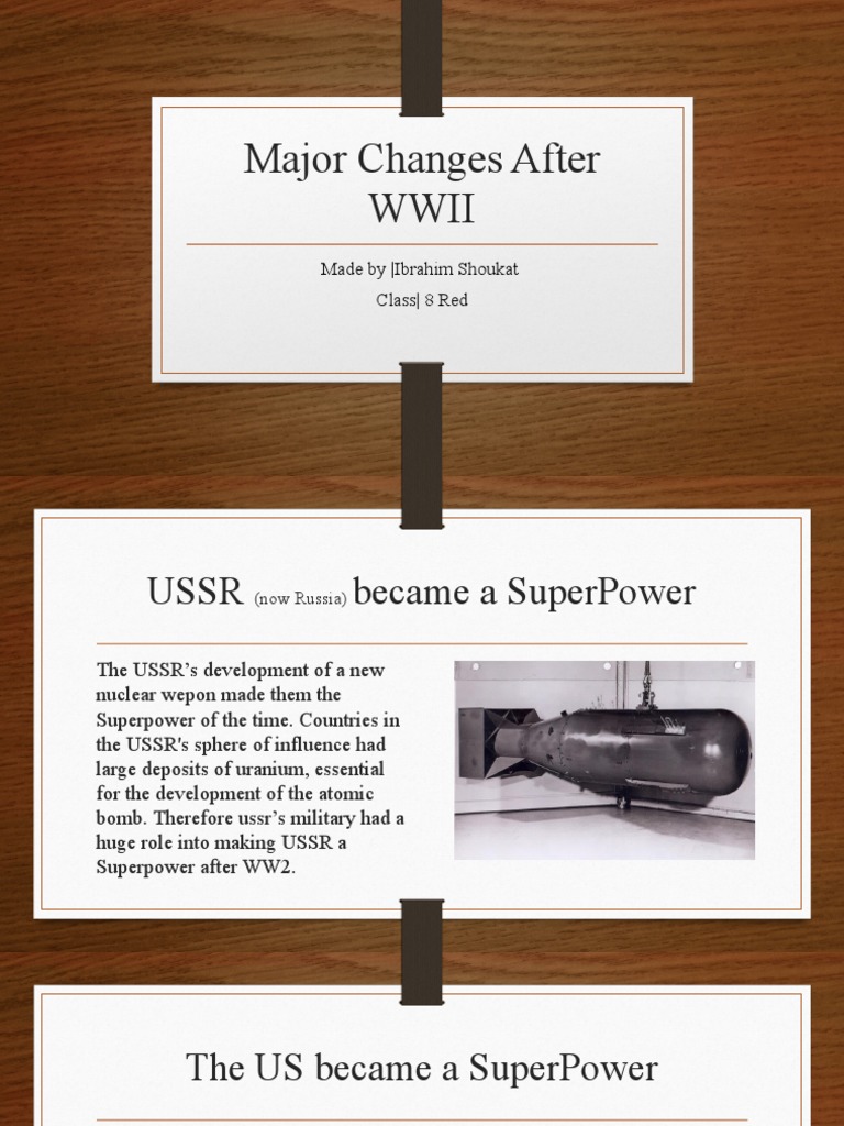 Post-WWII Global Changes | PDF | World War II | Soviet Union