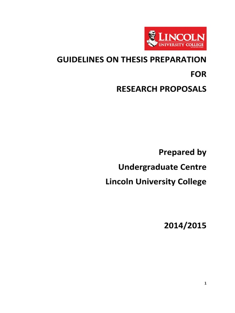 Guidelines for Preparing Research Theses: A Comprehensive Guide to ...