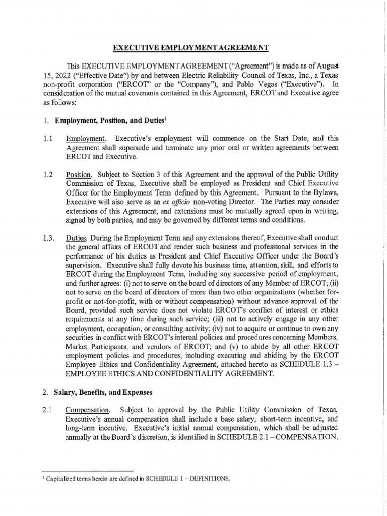 08 15 2022 Executive Employment Agreement Redacted | PDF