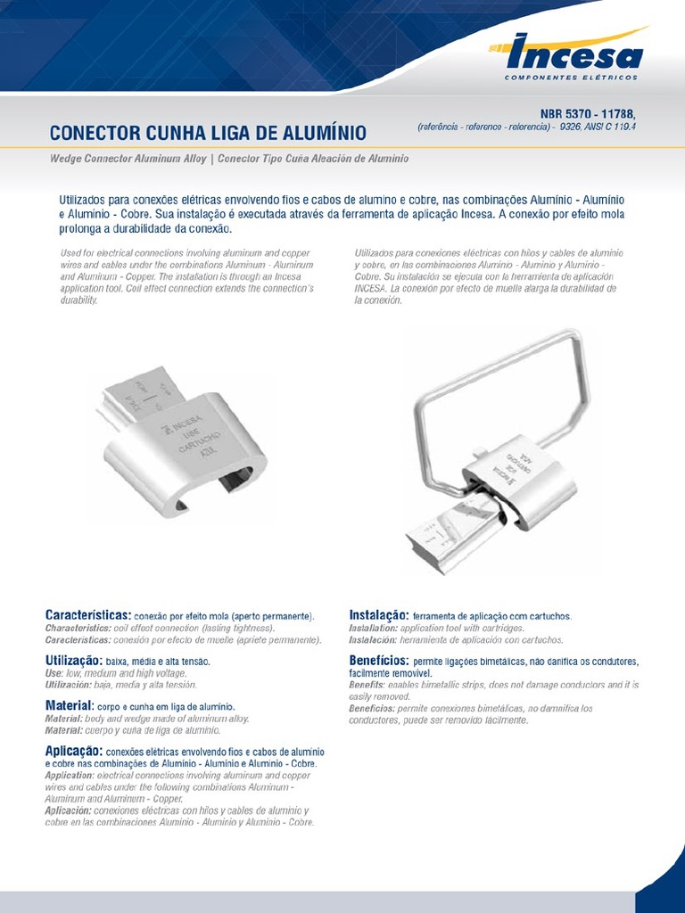 CONECTOR-CUNHA-LIGA-DE-ALUMINIO | PDF