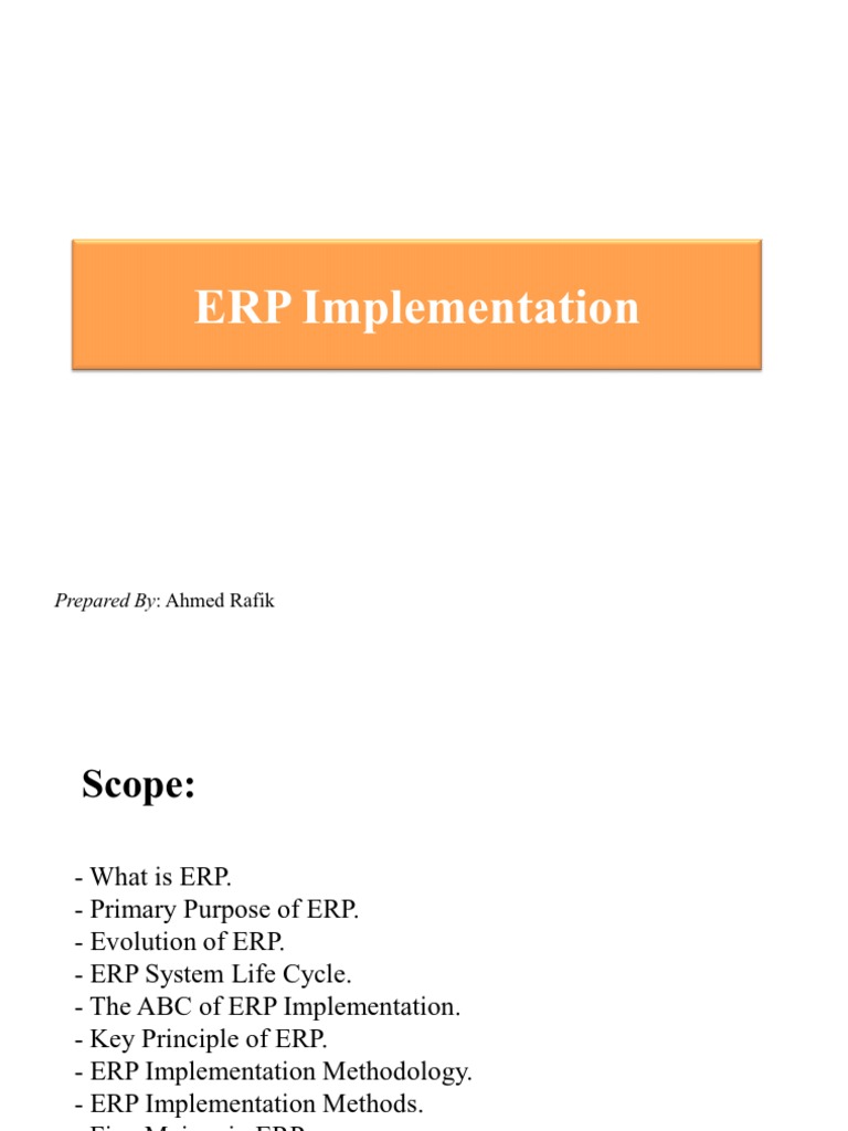 ERP System Presentation Overview | PDF | Business