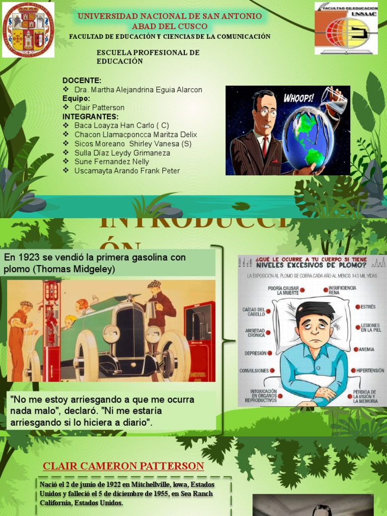 Clair Patterson: Edad de la Tierra y Plomo | PDF | Ciencias fisicas ...