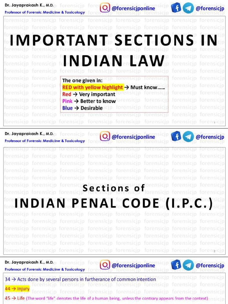 IPC For Forensic Medicine Neet | PDF