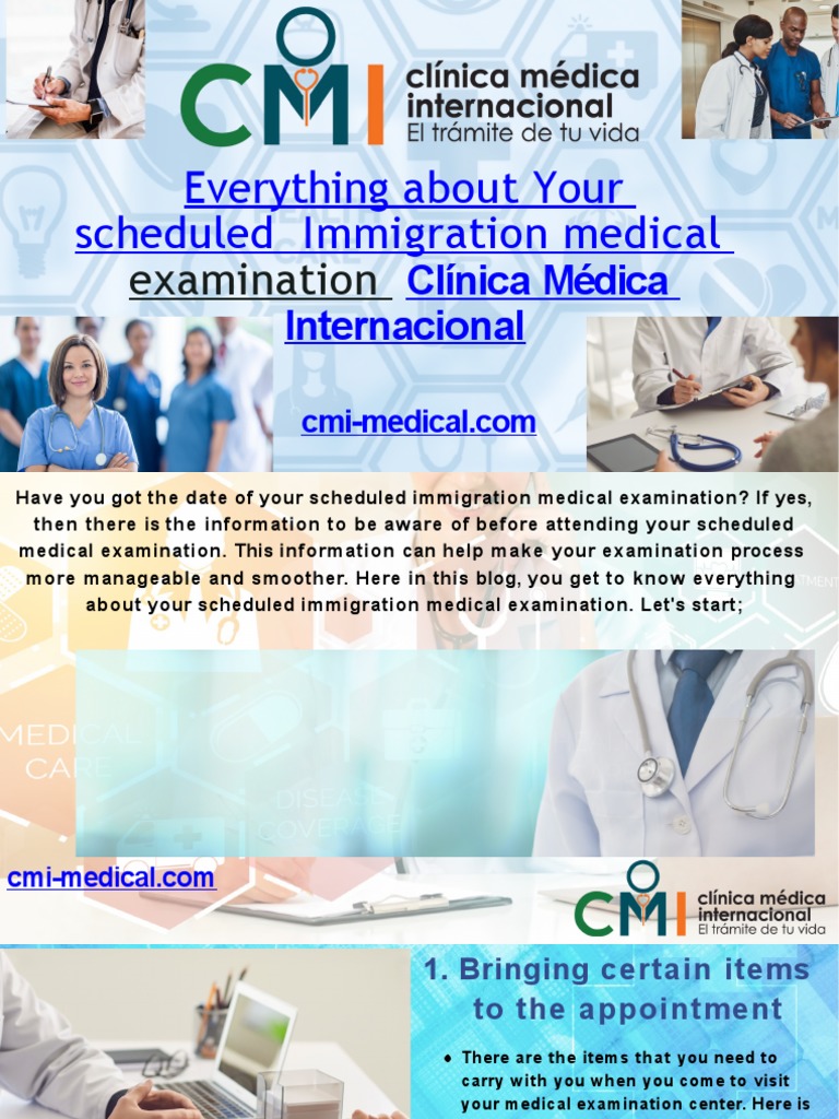 Everything About Your Scheduled Immigration Medical Examination ...