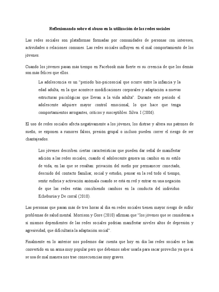 Las Redes Sociales Ensayo | PDF