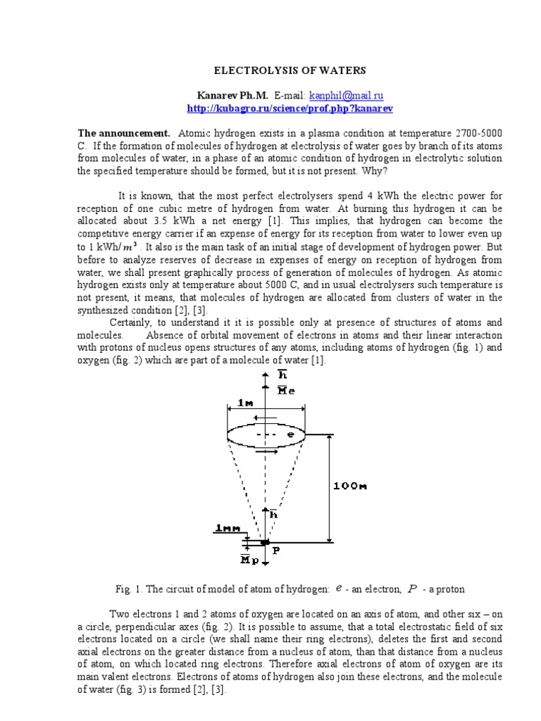 Electrolysis of Water | PDF
