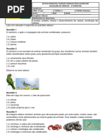Prova 3b - 3º Ano Ciências | PDF