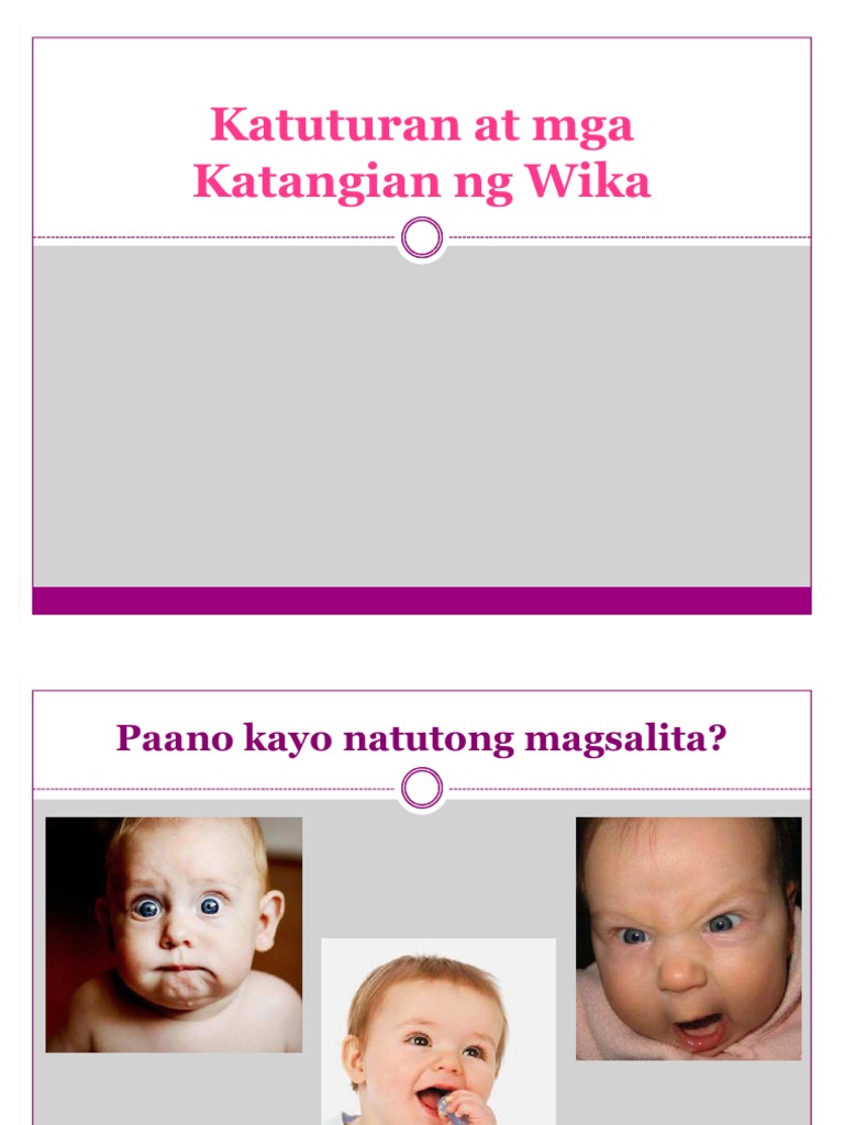 Katuturan at Mga Katangian NG Wika | PDF