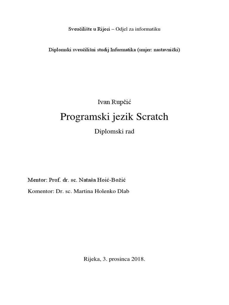 Programski Jezik Scratch1 | PDF