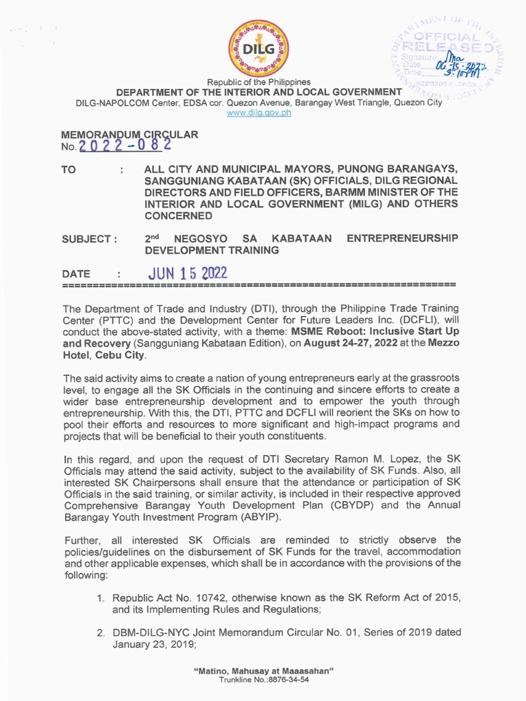 Dilg Memo Circular | PDF