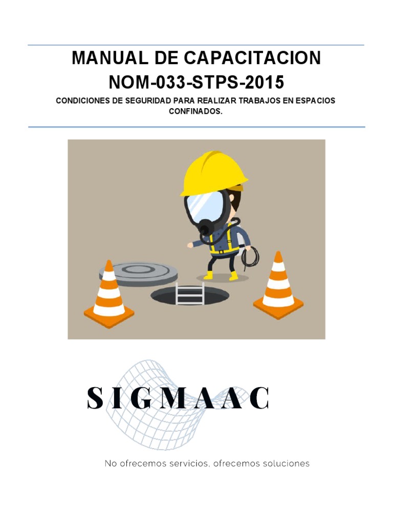 Manual - Nom-033-Spts-2015 | PDF | Oxígeno | Riesgo