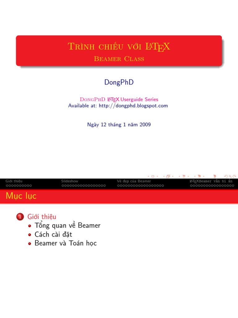 DongPhD LaTeX Presentation Beamer GOOD!!! | PDF