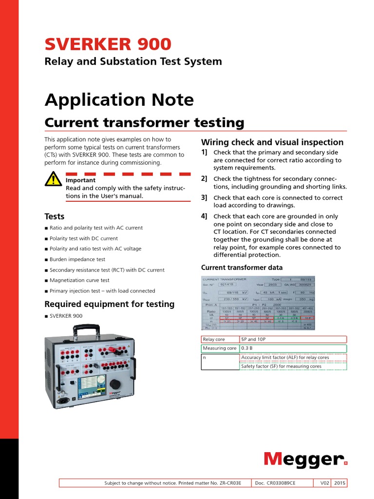 SVERKER-900 CT-testing AN en V02 | PDF | Physical Quantities ...