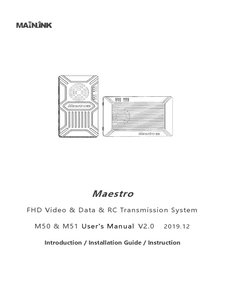Maestro: FHD Video & Data & RC Transmission System M50 & M51 V2.0 | PDF ...