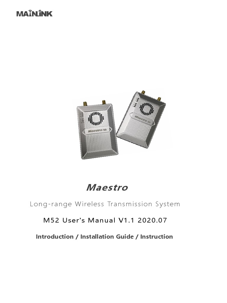 Maestro M52 User Manual EN | PDF | Port (Computer Networking) | Radio