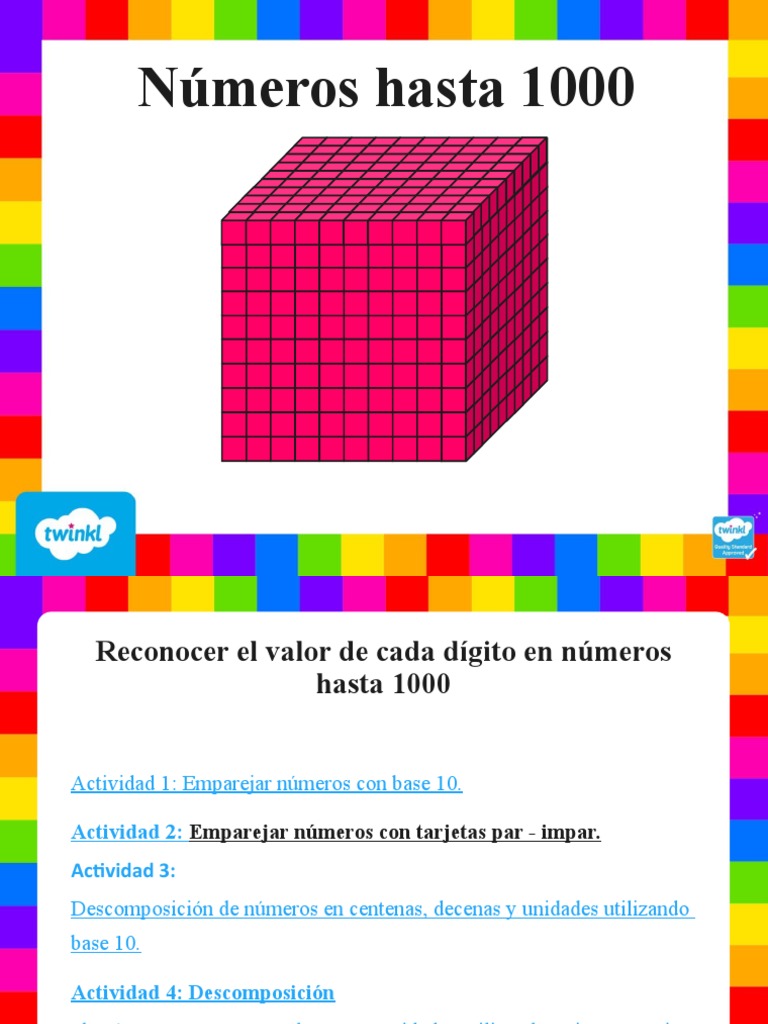 Clase Martes 09 de Agosto - Números Hasta El 1000 | PDF