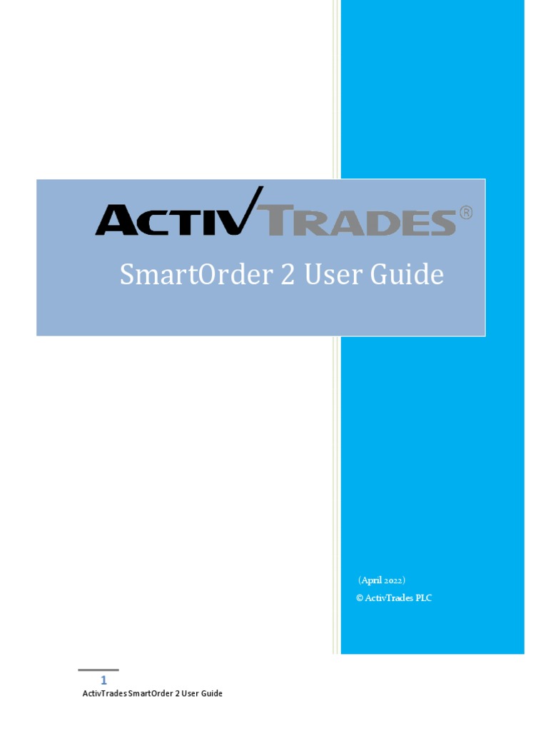 Activtrades Smartorder 2 User Guide | PDF | Menu (Computing) | Software
