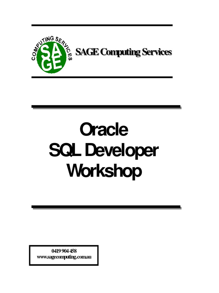 Oracle SQL Developer Workshop | PDF | Oracle Database | Pl/Sql