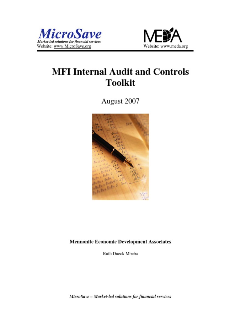Toolkit For MFI Internal Audit and Controls | PDF | Internal Audit ...