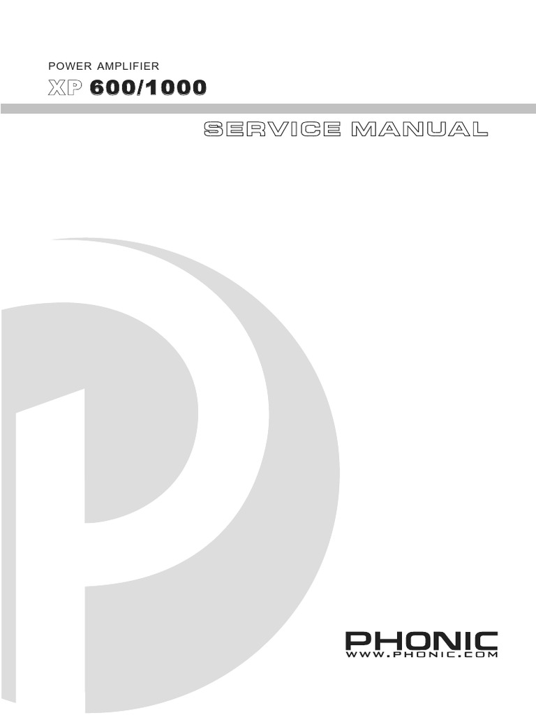 Phonic XP 600 1000 | PDF | Amplifier | Manufactured Goods