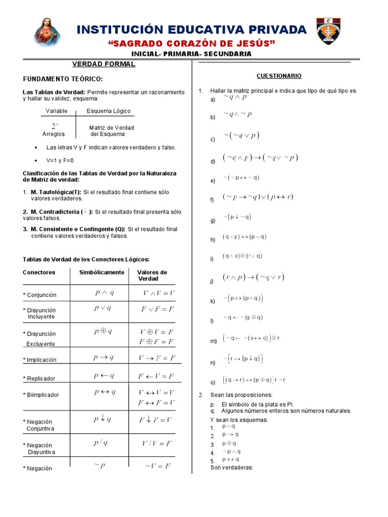 Verdad Formal | PDF | Lógica | Expresiones lógicas