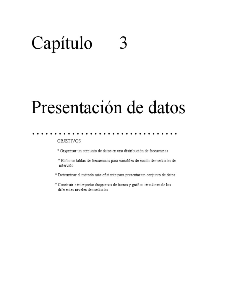 Capitulo 3 Presentación de Datos | PDF | Histograma | Estadísticas