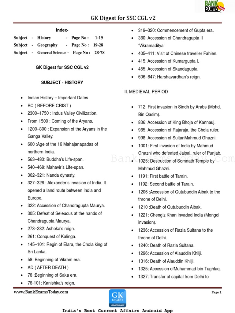 SSC Digest V2 | PDF | Mahatma Gandhi