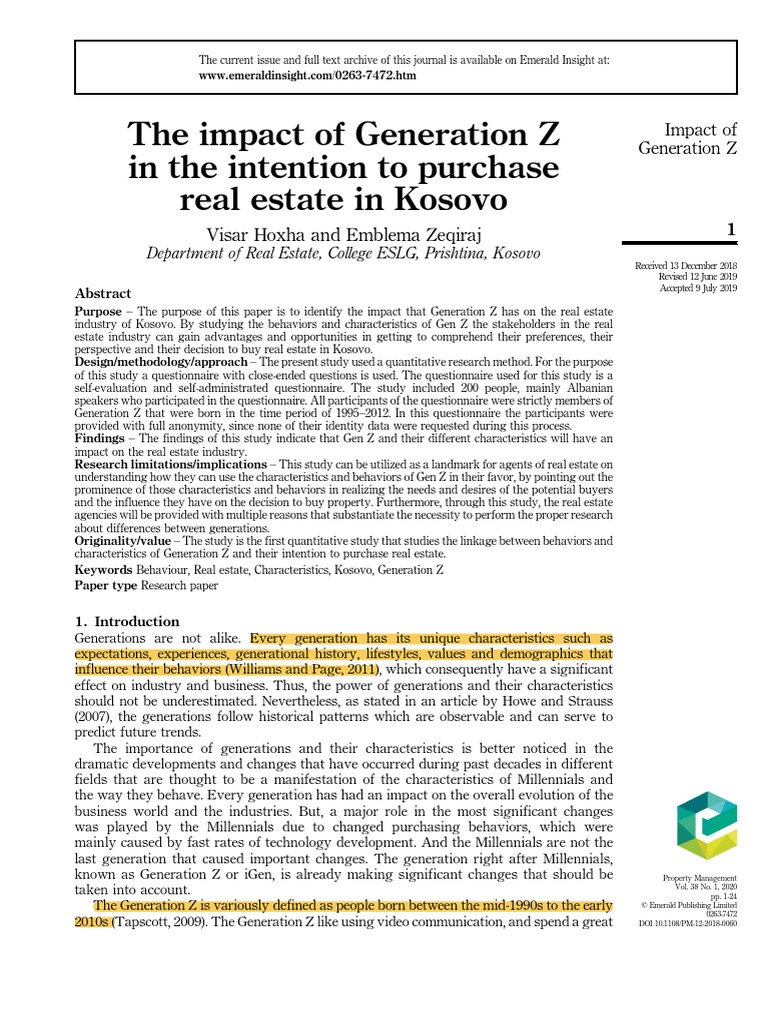 Generation Z Study Background | PDF | Quantitative Research | Survey ...