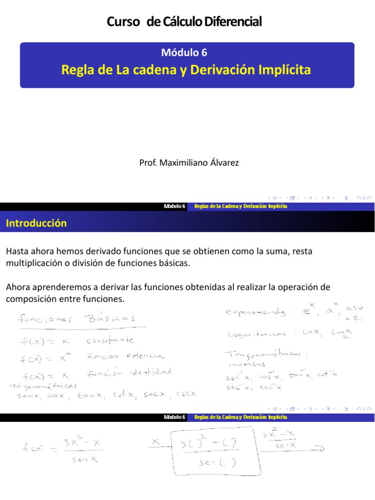 Presentación Regla de La Cadena y Derivada Implícita - Grupo 22 | PDF | Derivado | Tarifas