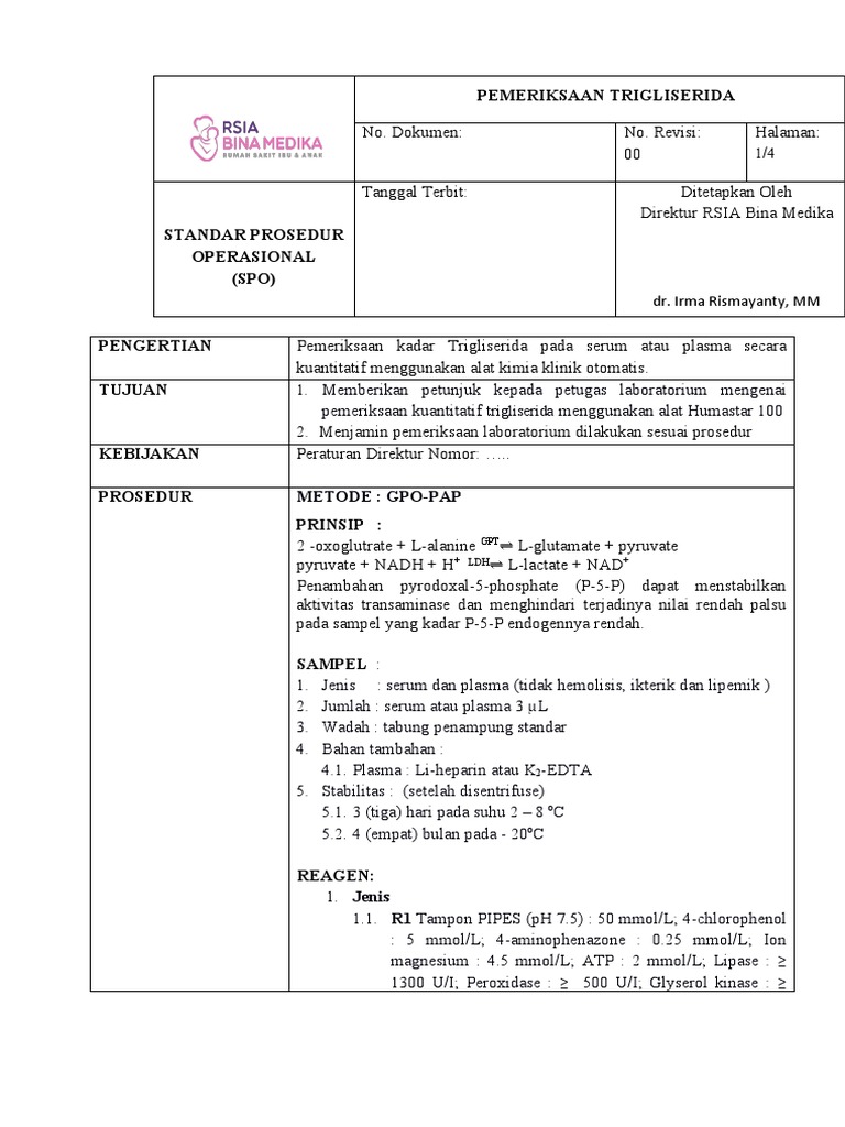 Spo (11) - Pemeriksaan Trigliserida | PDF