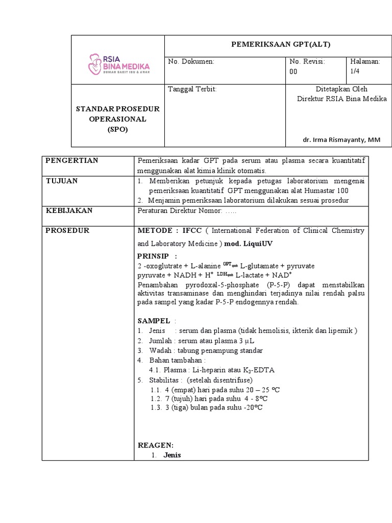 Spo (10) - Pemeriksaan SGPT | PDF
