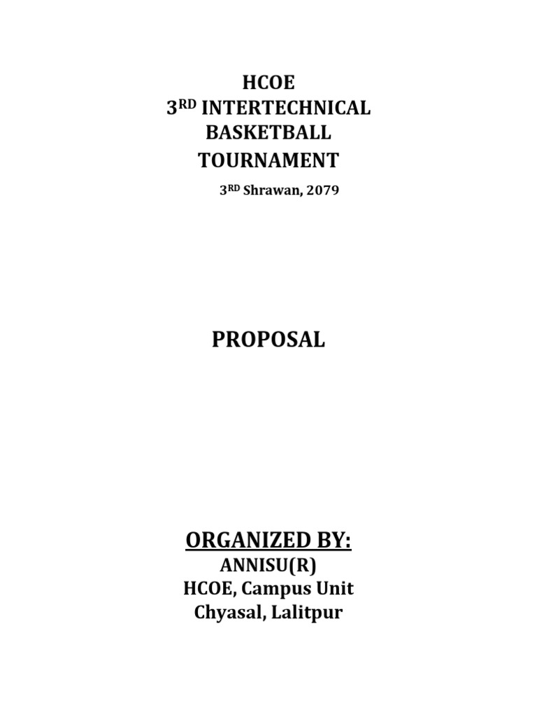 Final Proposal For Intertech Basketball Bipul Dai 1 | PDF