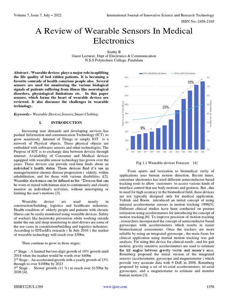 A Review of Wearable Sensors in Medical Electronics | PDF ...