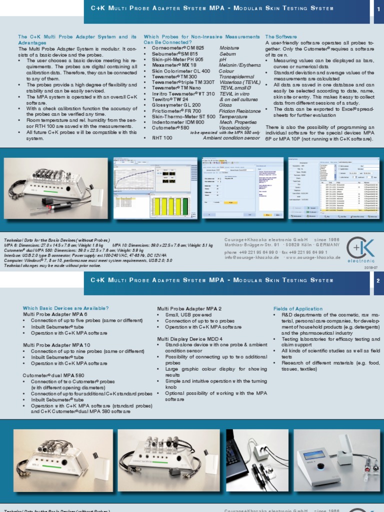 The C+K Multi Probe Adapter System and Its Advantages The Software ...