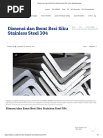 Tabel Spesifikasi Besi Siku | PDF