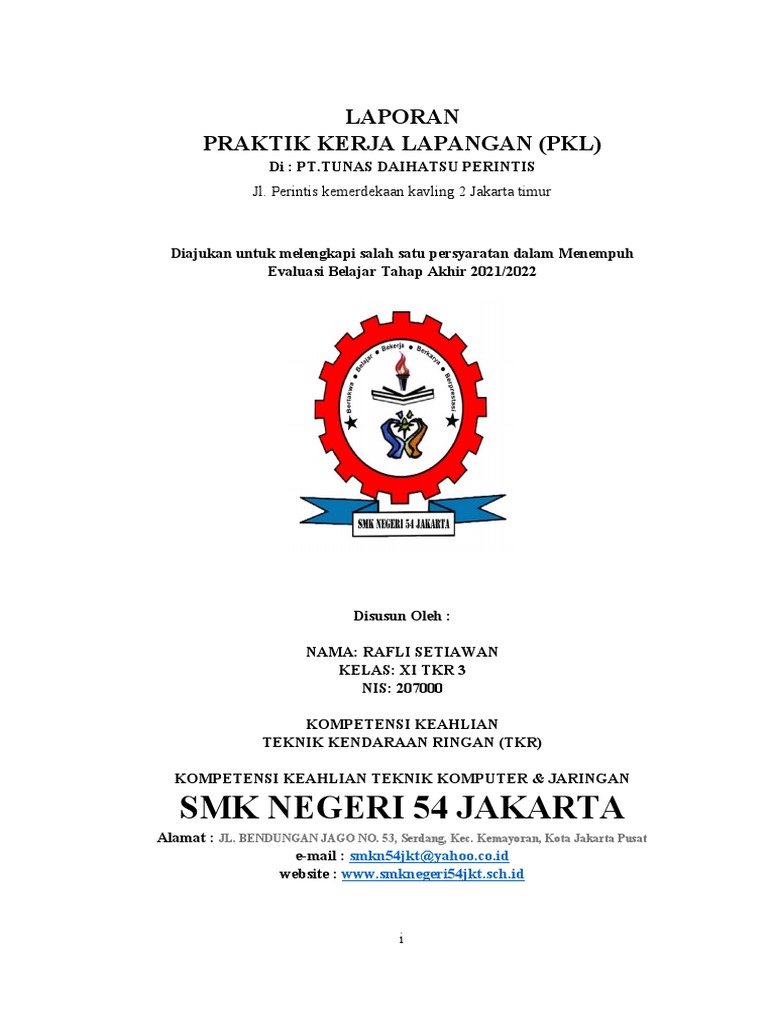 Laporan PKL di Tunas Daihatsu Perintis | PDF