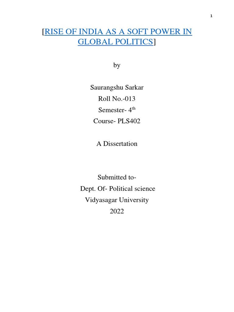 India's Rise As A Soft Power | PDF | Power (Social And Political ...