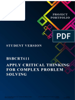 BSBCRT611 Student Assessment Task 1.v1.0 | PDF | Critical Thinking | Thought