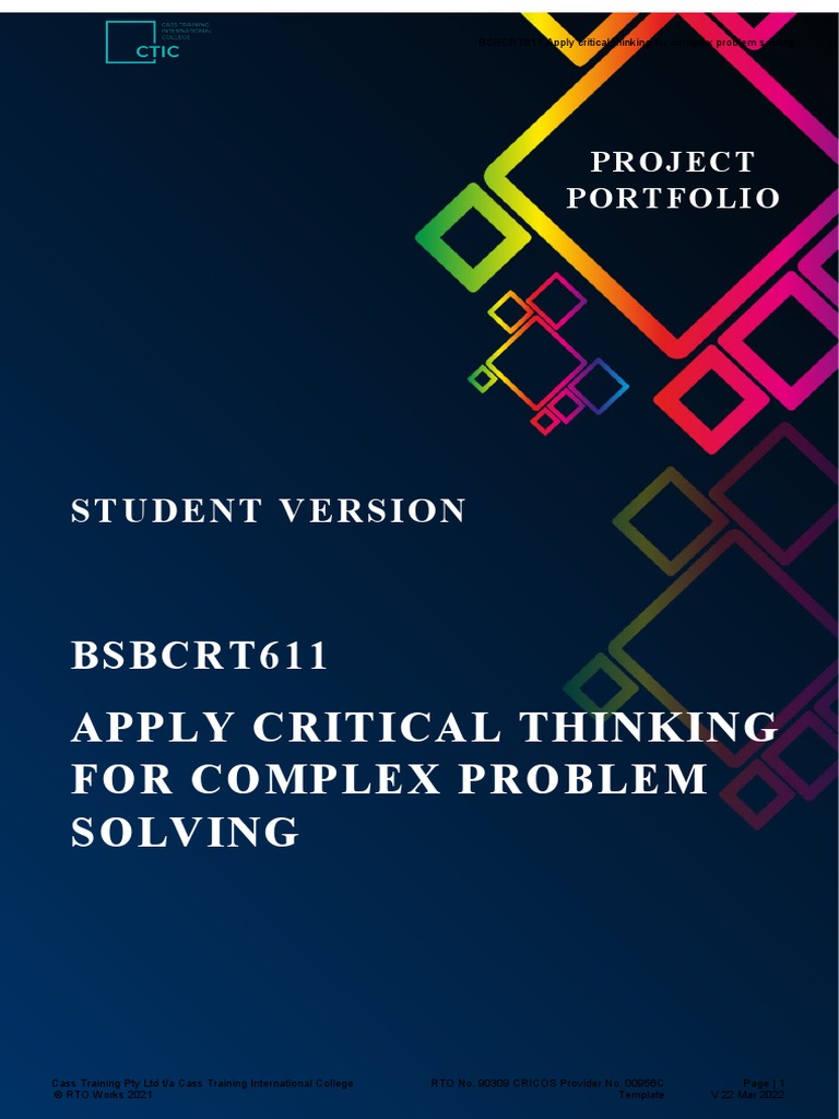Student Portfolio Cover Page Template