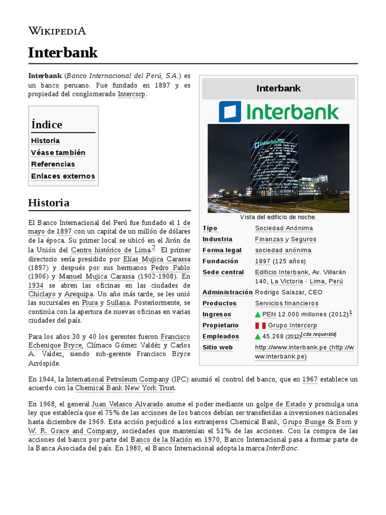 Interbank | PDF | Bancario | Bancos