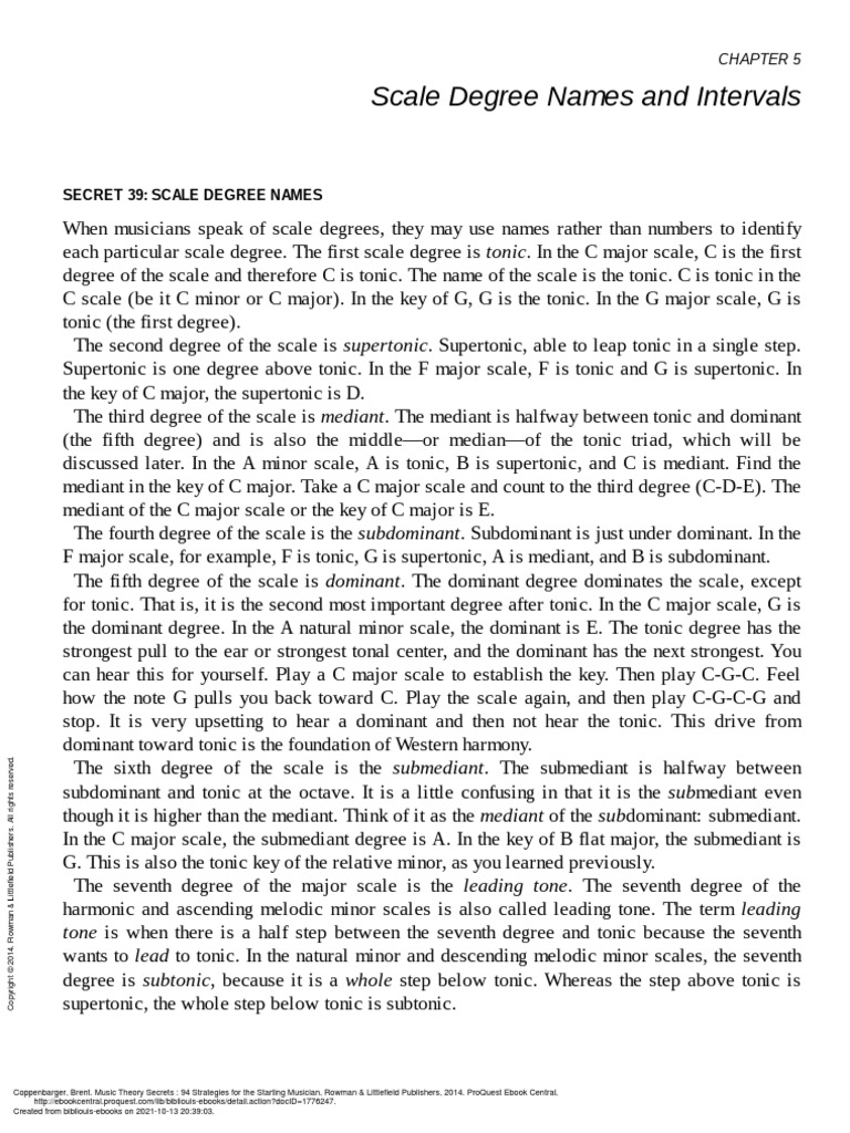 Music Theory Secrets 94 Strategies For The Startin... - (Chapter 5 ...