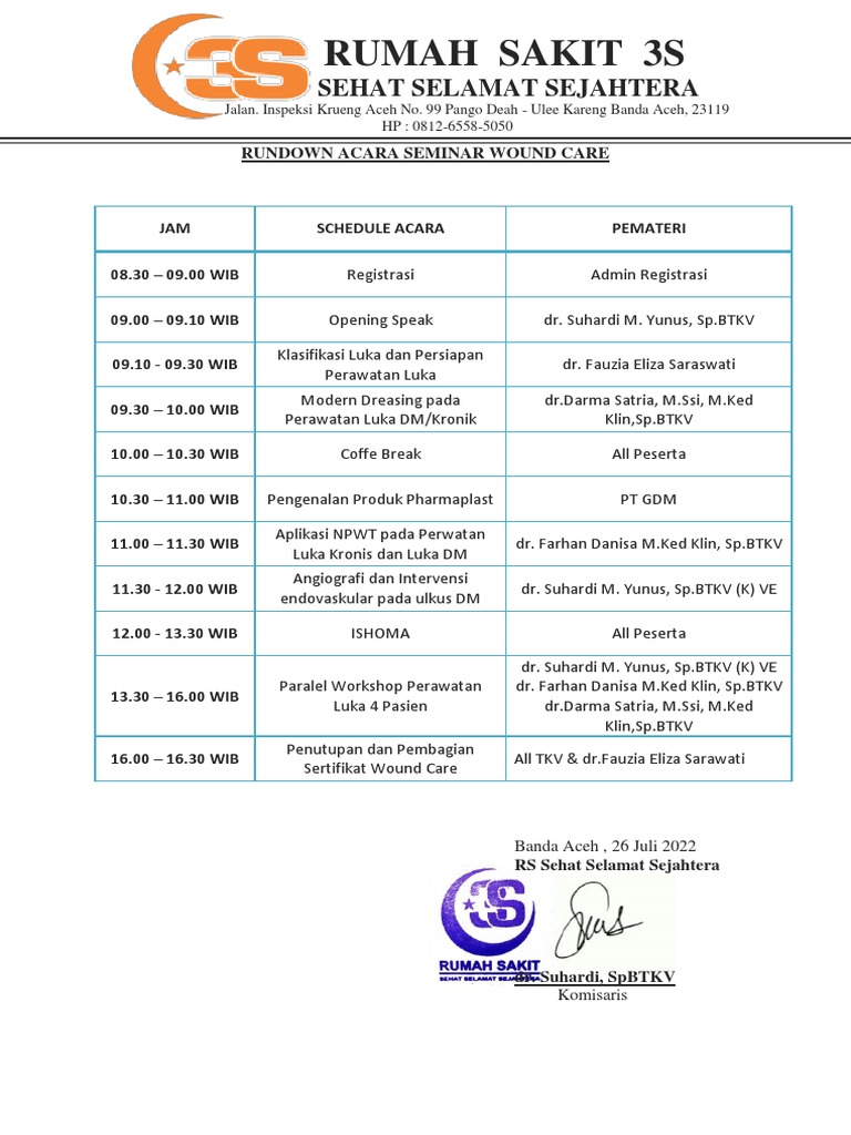Rundown Acara Seminar GDM 20 Agust 2022 | PDF