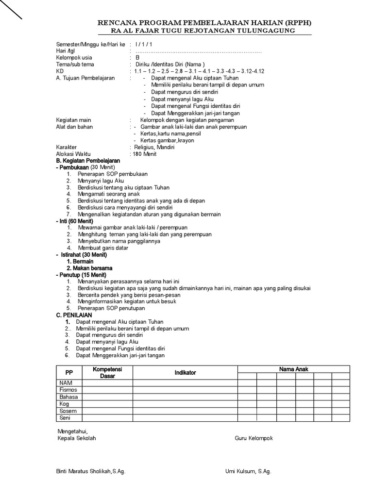 RPPH Kel B Semester I | PDF