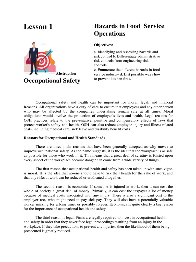 Fire Safety Measures in Food Service | PDF | Occupational Safety And ...