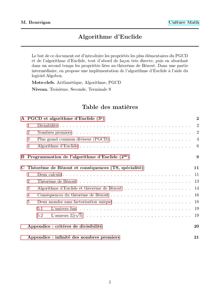 Euclide | PDF | Nombre premier | Division