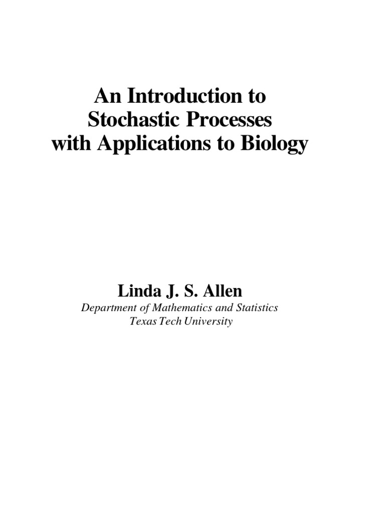 An Introduction To Stochastic Processes With Applications To Biology | PDF | Stochastic Process ...